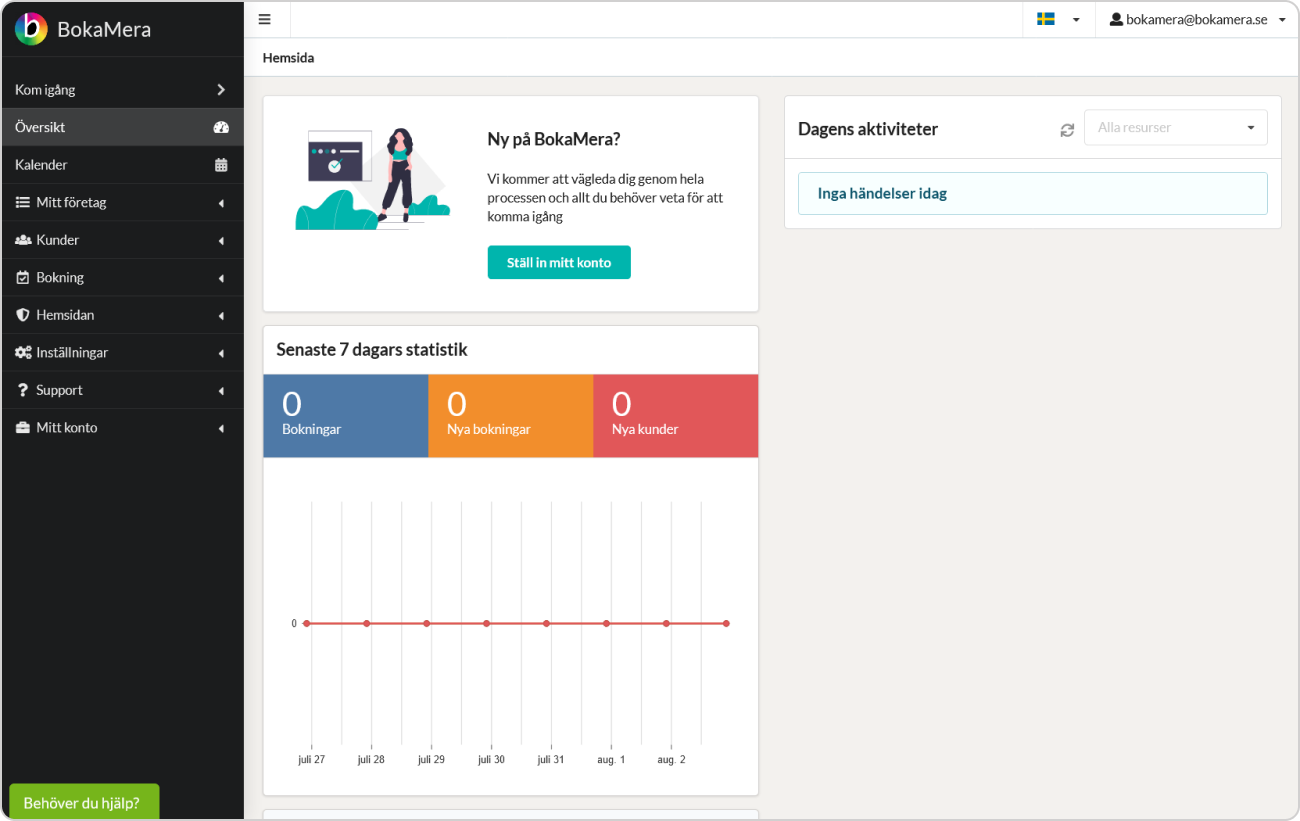 Logga in - BokaMera Admin – BokaMera